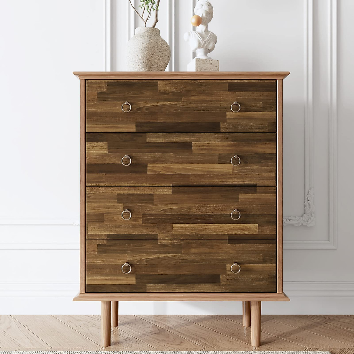 STICKEEP Butcher Block Contact Paper Peel and Stick Countertops Waterproof Wood Shiplap Peel and Stick Wallpaper Self Adhesive Wood Countertop Contact Paper for Cabinets Table Desk 17.71 x 118 in