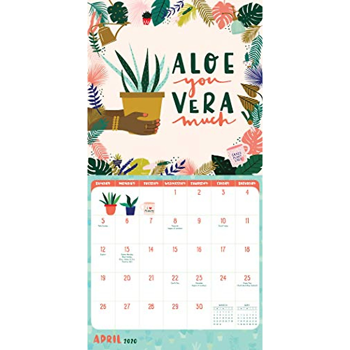 Crazy Plant Lady Mini Wall Calendar 2020