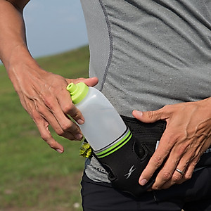 Fitletic Running Water Bottle BPA Free Pair 8 Oz Black Cap Replacement Bottle | Hydration Bottle | Fits Running Belt RB08-01