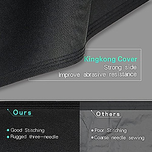 Kingkong 7105 Premium Cover for Weber 210 Series Gas Grills with Both Collapsed (Not Fit for Spirit II E-210), Black