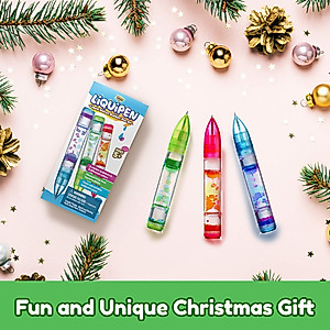 YoYa Toys Liquipen - Liquid Motion Bubbler Pens Sensory Toy (3 Pack) - Writes Like a Regular Pen - Colorful Liquid Timer Pens Great for Stress and Anxiety Relief - Cool Fidget Toys for Kids and Adults
