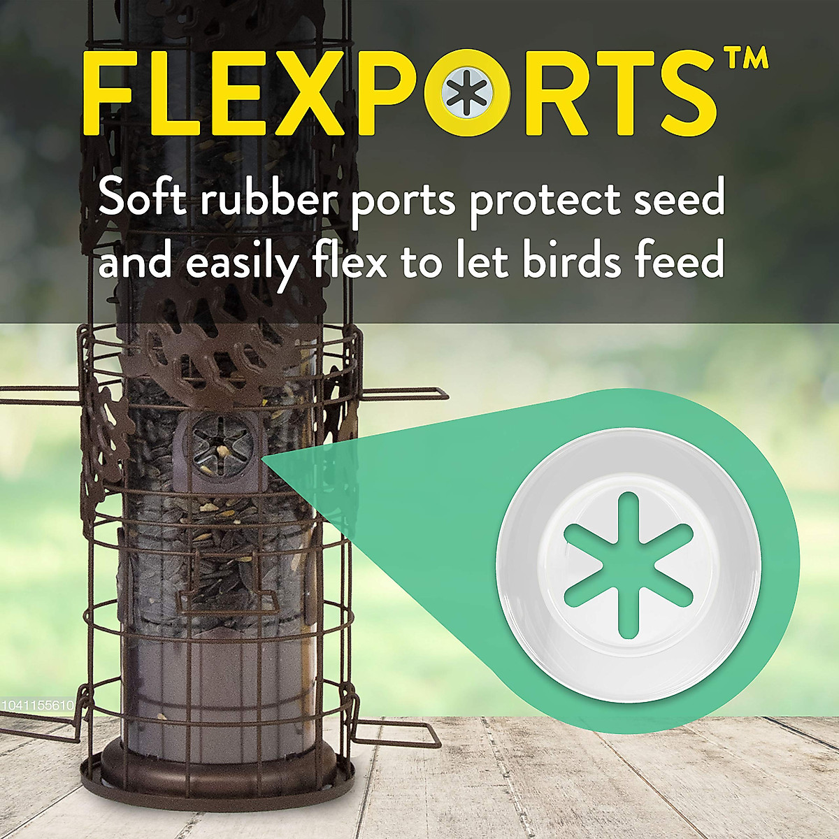 Perky-Pet SBG101 Squirrel Off Max Pinecone Bird Feeder with Flexports – 1.75 lb Capacity