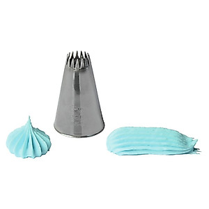 Ateco # 865 - French Star Pastry Tip .44'' Opening Diameter- Stainless Steel