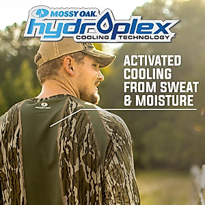 Mossy Oak Standard Men Lightweight Camo Shirts Hunting, Bottomland, Medium