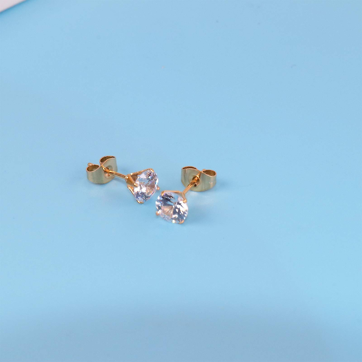 NEWITIN 12 Pairs Stainless Steel Stud Earrings for Men Hypoallergenic Earrings Inlaid Cubic Zirconia Men Earrings Hoop Earrings Stud Earrings for Women Men