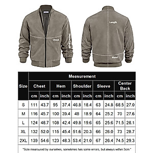COOFANDY Mens Varsity Bomber Jacket Casual Lightweight Jackets Vintage Suede Coat