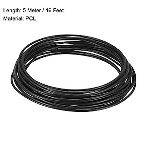 uxcell 3D Pen Filament Refills,16Ft,1.75mm PCL Filament Refills,Dimensional Accuracy +/- 0.02mm,for 3D Printer,Black