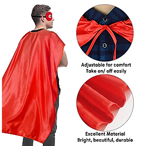 D.Q.Z Bulk Superhero-Capes and Masks for Adults Super Hero Costume Women Men Group Halloween Team Spirit Party,10 Pack