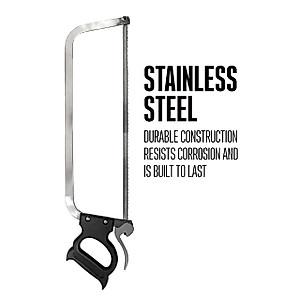 Weston 47-1601 Butcher and Bone Saw with 16 Inch Stainless Steel Blade (47-1601), 16 Inch, Stainless Steel