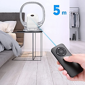 Bladeless Table Fan Cooler 14 Inch Wall Fan with Remote Control, 90° Oscillating Quiet Fan, 9 Speeds, Air Circulator Fan for Home Office Bedroom Living Room