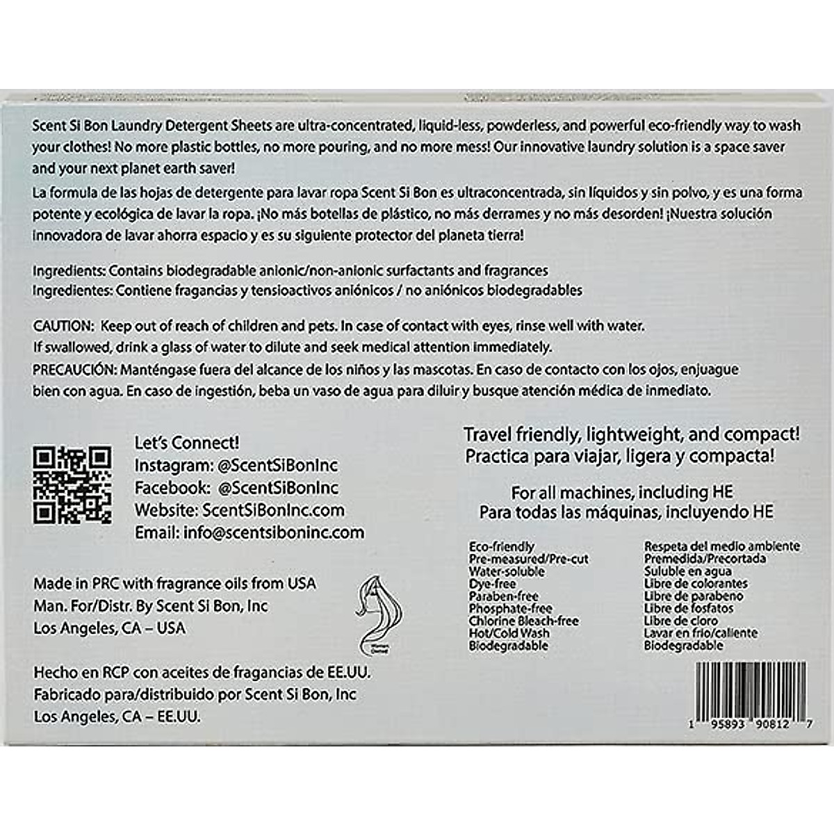 Scent Si Bon Luxury Scented Laundry Detergent Sheets, 60 Loads, Le Gris Scent Inspired by Dior Sauvage, Eco-Friendly Formula, Biodegradable Detergent Strips, Liquid-Free Laundry Sheets