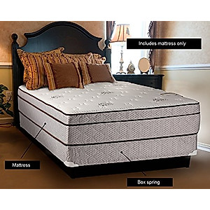 Dream Sleep Fifth Ave Plush Extra Soft Pillowtop King Mattress Only with Mattress Cover Protector Included - Sleep System Support, Orthopedic, Plush Knit Cover, Longlasting by Dream Solutions USA