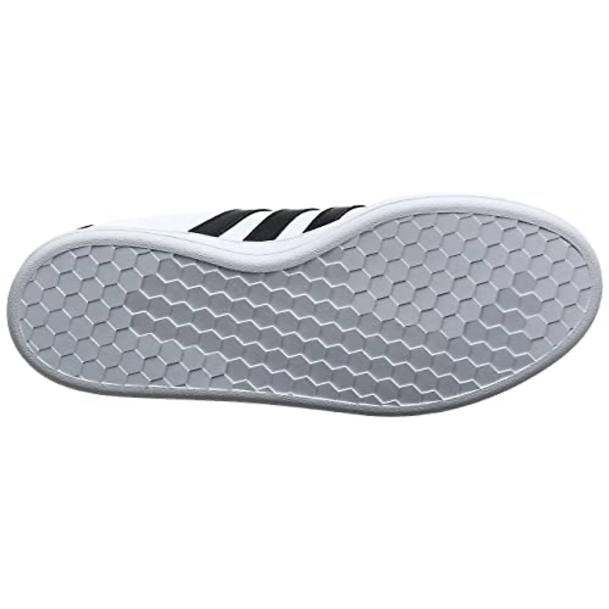 adidas men's Grand Court Sneaker, White/Black/White, 11.5 US