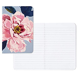 Hallmark Notepad Bundle with Pen, Pretty Pinks (3 Notepads in Assorted Sizes with Gold Pen)