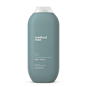Method Men Body Wash, Sea + Surf, Paraben and Phthalate Free, 18 FL Oz (Pack of 3),Softening