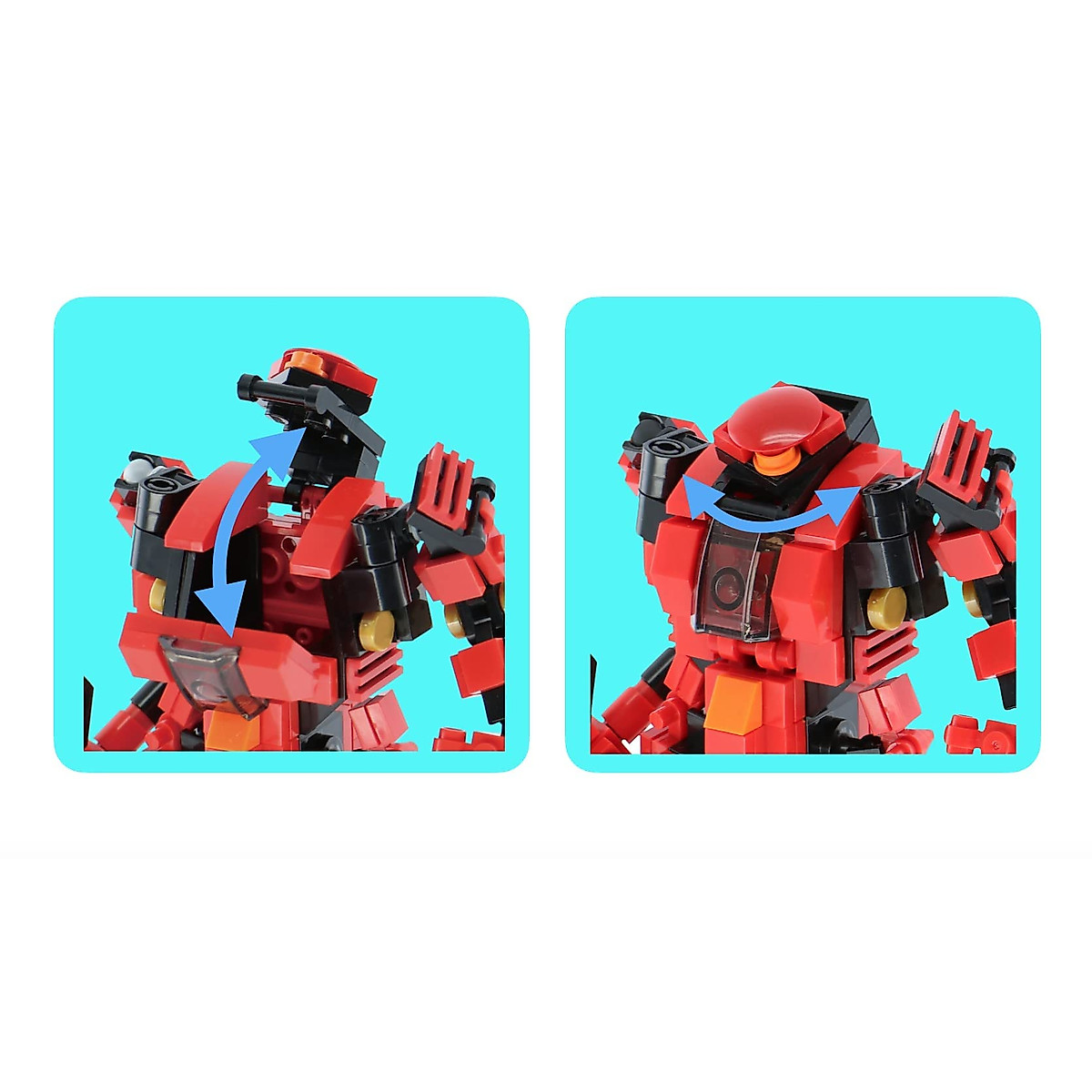 MyBuild Mecha Frame Rita 5006 - Red Robot Armor Mech Suit, Sci-Fi Building Bricks Mecha Building Kit