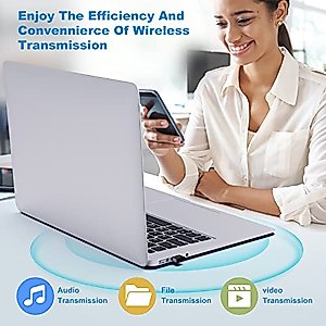 USB Bluetooth Adapter for PC Receiver - Ponbohu Mini Bluetooth 5.1 EDR Dongle transmitter for Computer Desktop Transfer for Laptop Bluetooth Headset Speaker Keyboard Mouse Printer Windows11/10/8.1/8/7
