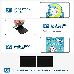 MWOOT 30Pcs Dessert Magnetic Bookmarks for Kids, Cute Magnet Book Markers Kit for Book Lovers, Creative Animal Magnetic Page Clips Accessories for Girls Boys Students Reading Lovers(15 Styles,4.5x3CM)