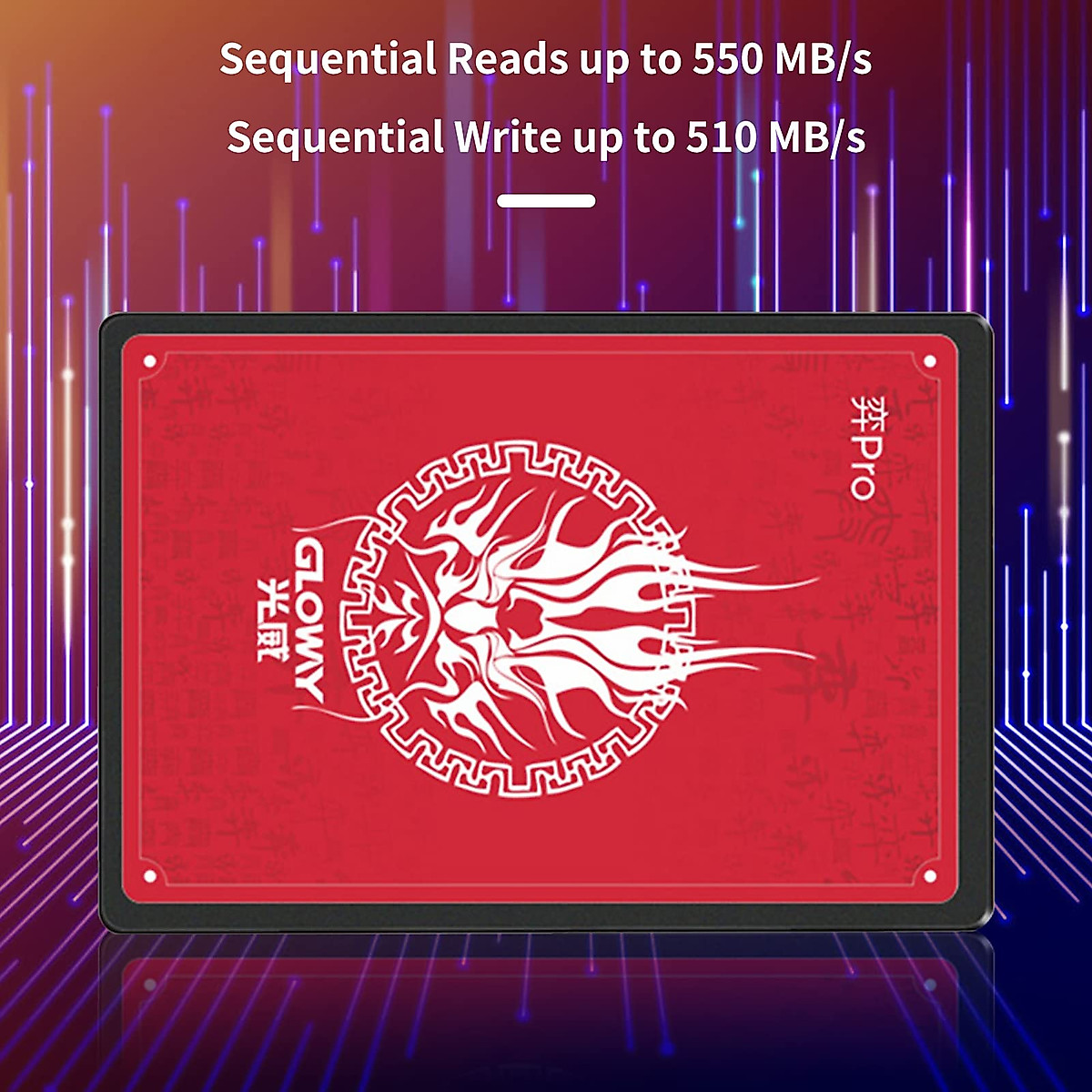 Gloway 1T SSD SATA III 2.5-inch 3D NAND Solid State Drive Compatible with Laptop & PC Desktop