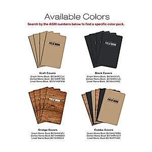 Elan Publishing Company Field Notebook / Journal - 5"x8" - Kraft - Lined Memo Book - Pack of 4