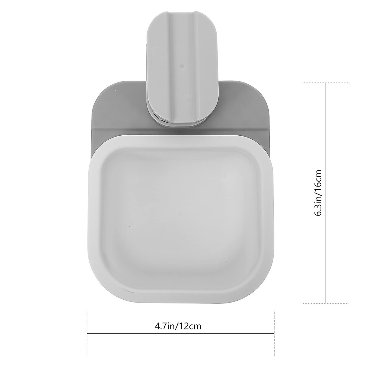 VOSAREA Table Mount Trash Can Mini Desk Hanging Trash Bin Tiny Waste Bin Makeup Pad Garbage Holder for Coffee Vanity Table Kitchen White Grey