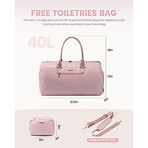 LOVEVOOK Travel Duffle Bag, Weekender Bag for Women with Toiletry Bag, Carry on Overnight Bag with Shoe Compartment, Gym Duffel Bag with Wet Pocket, Mommy Hospital Bags for Labor and Delivery