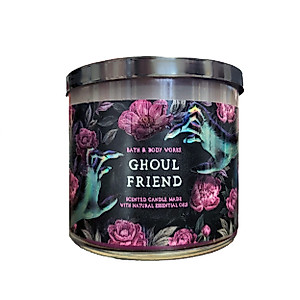 Bath & Body Works, White Barn 3-Wick Candle w/Essential Oils - 14.5 oz - 2021 Halloween! (Ghoul Friend)