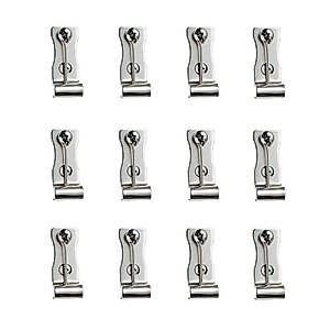 XXhailan Stainless Steel Sofa Spring Clips Strong Couch Spring Repair Kit for Sofa Chair Bed Furniture 12 PCs