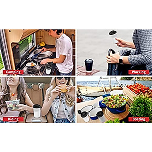 Salt and Pepper Shakers Moisture Proof Set of 2 Large Salt Shaker to go Camping Picnic Outdoors Kitchen Lunch Boxes Travel Spice Set Clear with Black Lids Plastic Airtight Spice Jar Dispenser