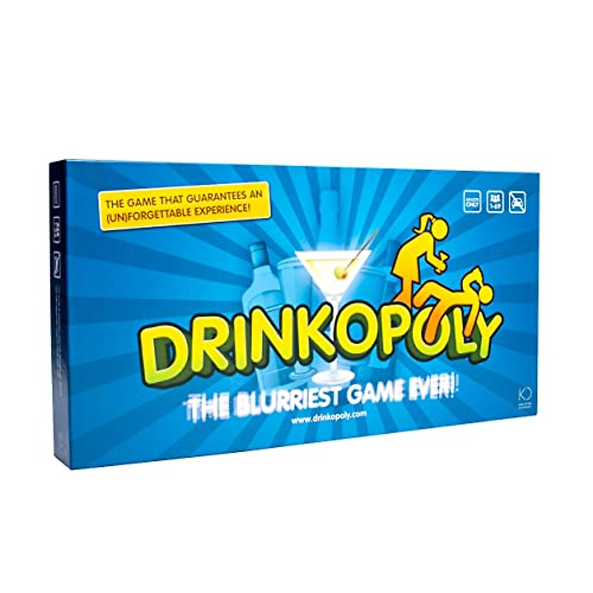 Drinkopoly Party-Game | Fun Drinking-Game for-Game Night | Hilarious Social and Interactive-Board-Game for Adults | Ages 21+ | 1-6 Players | Average Playtime 60 Minutes