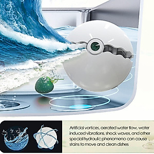 Mini Dishwasher, USB Charging Ultrasonic Dishwasher High Speed Rotation ABS Lightweight for Home (Green)