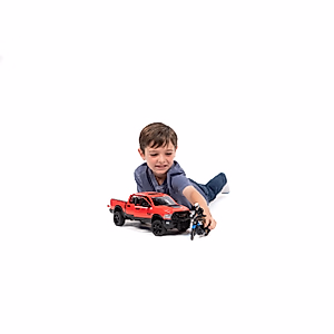 bruder Ram 2502 Power Wagon with Ducati Scrambler Desert Sled and Driver Vehicles Toy