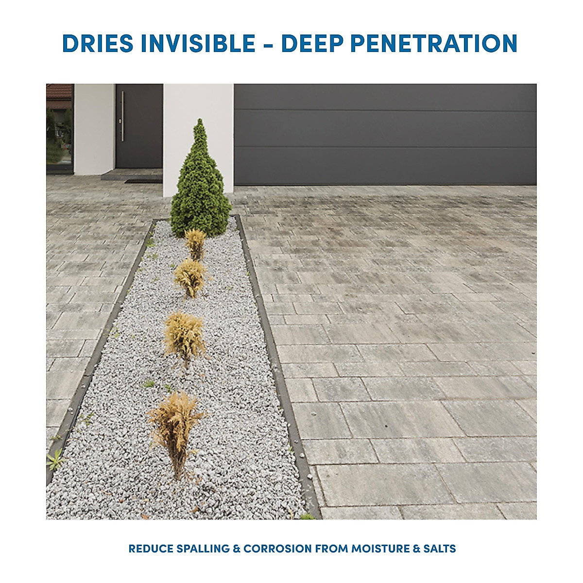 Rain Guard Water Sealers SP-1001 Salt Guard Concentrate Makes 1 Gallon - Clear Natural Finish - Penetrating Protection for Concrete and Masonry from Road Salt, Freeze Thaw, and Ice Damage