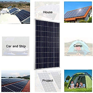 1000 Watts Solar Panel Wind Turbine Hybrid Kit: 6 pcs 100W Solar Panel +400W Wind Turbine Generator for Home House 12V 24V Battery