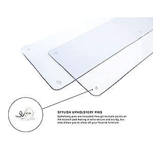 The Original LAMINET Deluxe Cat Scratch Shields - Protect Your Furniture with Our Deluxe Heavy Duty Furniture Scratch Shields - Set of 2 Heavy Duty Flexible Plastic Shields - (14L x 5.5W - INCHES)