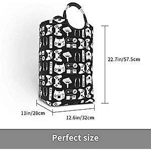 Game Weapon Funny Gamer Laundry Basket Laundry Hamper Large Capacity Portable Dirty Clothes Storage Bags Household Toy Organizer