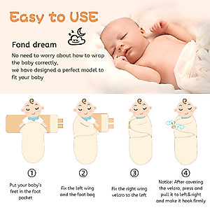 3 Pack Newborn Swaddle Blanket Adjustable Wrap Receiving Blanket Baby 100% Cotton Sleep Bag (0-3 Months, Flower + Green Dots + Pink)