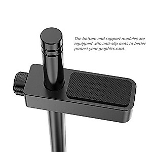 MHQJRH Graphics Card GPU Brace Support, Video Card Sag Holder Bracket, Anodized Aerospace Aluminum (Black)