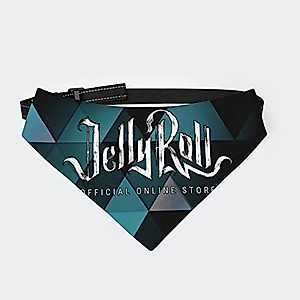 Jelly Rapper Rock Roll Dog Bandanas with Buckle Pet Triangle Scarf Washable Dog Collar Kerchief for Dogs Pet Accessories Double Sided for Puppy Holiday Pet Bandana for Christmas X-Large