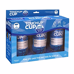 Touch Up Cup Empty Plastic Paint Storage Containers with Lids for Leftover Paint, Touch Ups, As Seen On Shark Tank Products, 13 oz, Pack of 3