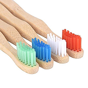 Kids Bamboo Toothbrushes - 12 Pack |BPA Free Soft Bristles Toothbrushes | Eco-Friendly, Natural Bamboo Toothbrush Set | Biodegradable, Compostable, Wooden Eco Friendly by Little Footprint
