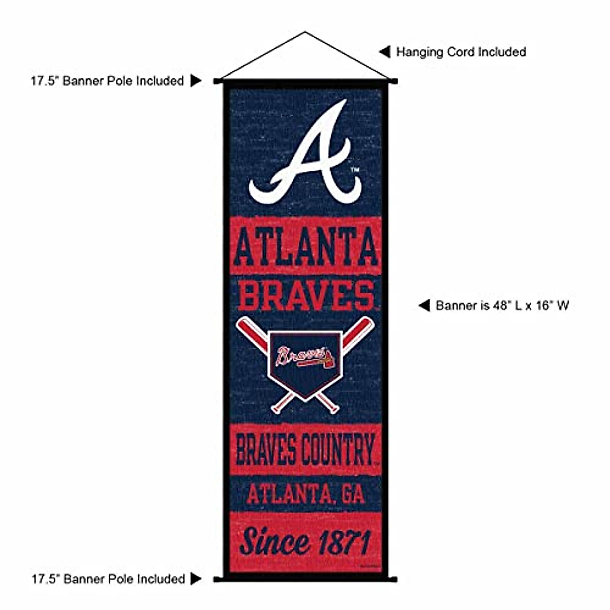 Atlanta Braves Banner and Scroll Sign