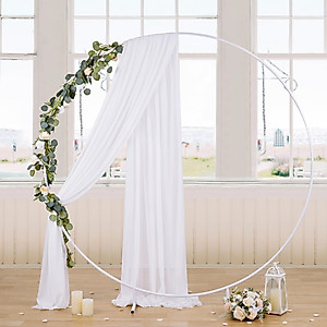 White Chiffon Fabric by The Yard 5 Yards 58" Wide Sheer Backdrop Panels Wedding Runner Rustic Bridal Baby Shower Tablecloth Decorations