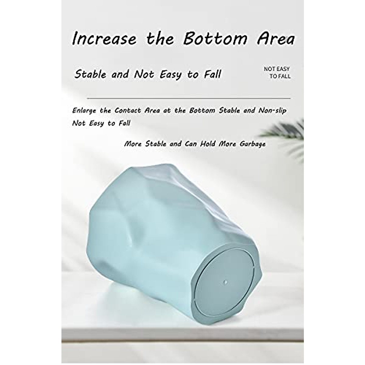 Wansan Irregular Trash Can Trash Can Plastic Trash Can Trash Can Fashion Simple Office Trash Can Without Lid, Kitchen Home Office Bedroom Office-yellow, 26x27x16cm