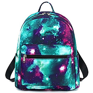 Bluboon Girls Mini Backpack Womens Small Backpack Purse Teens Cute Galaxy Travel Backpack Casual School Bookbag (Galaxy)