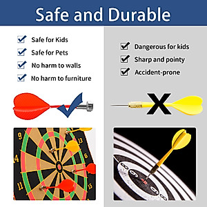 BATURU Dart Board Magnetic for Kids Adults with Magnetic Darts 12pcs, Boy Toys Age 8-10-12 13 14 15, Teenage Teen Boys Gifts for Boy Room Decor, Dartboard Games for Kids 8-12