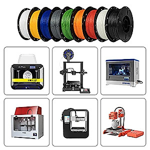 FilaBees Rainbow PLA 3D Printer Filament, PLA Filament 1.75mm Dimensional Accuracy +/-0.02mm, Neatly Wound 3D Printer Multicolor Filament 1kg Spool (2.2lbs), PLA Color Change Fit FDM Printers, Rainbow