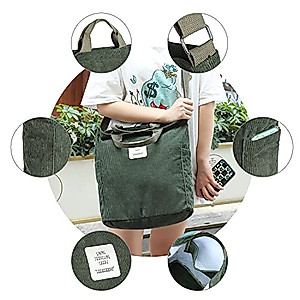 WantGor Large Tote Bag for Woman, Women's Crossbody Shoulder Handbags Big Capacity Shopping Bag (Dark Green)