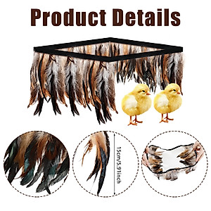 4 Pieces Comfort Feathers Feather Skirt Baby Chicken Supplies for Chick Brooder Heating Plate Chicken Coop Warmer Pad Poultry Incubator Heater Plate (12 x 12 Inch)