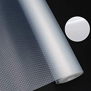 Shelf Liner, Non-Slip Cabinet Liner, Washable Oil-Proof for Kitchen Cabinet, Shelves, Refrigerator, Storage, Desks, 12 Inches x 20 FT, Non Adhesive Drawers Liner (12 x 240 in)